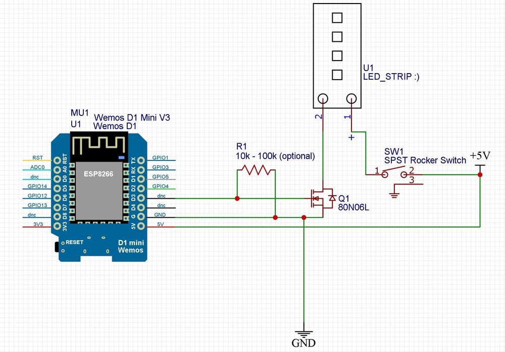 DIY LED strip voice control with Alexa and ESP8266